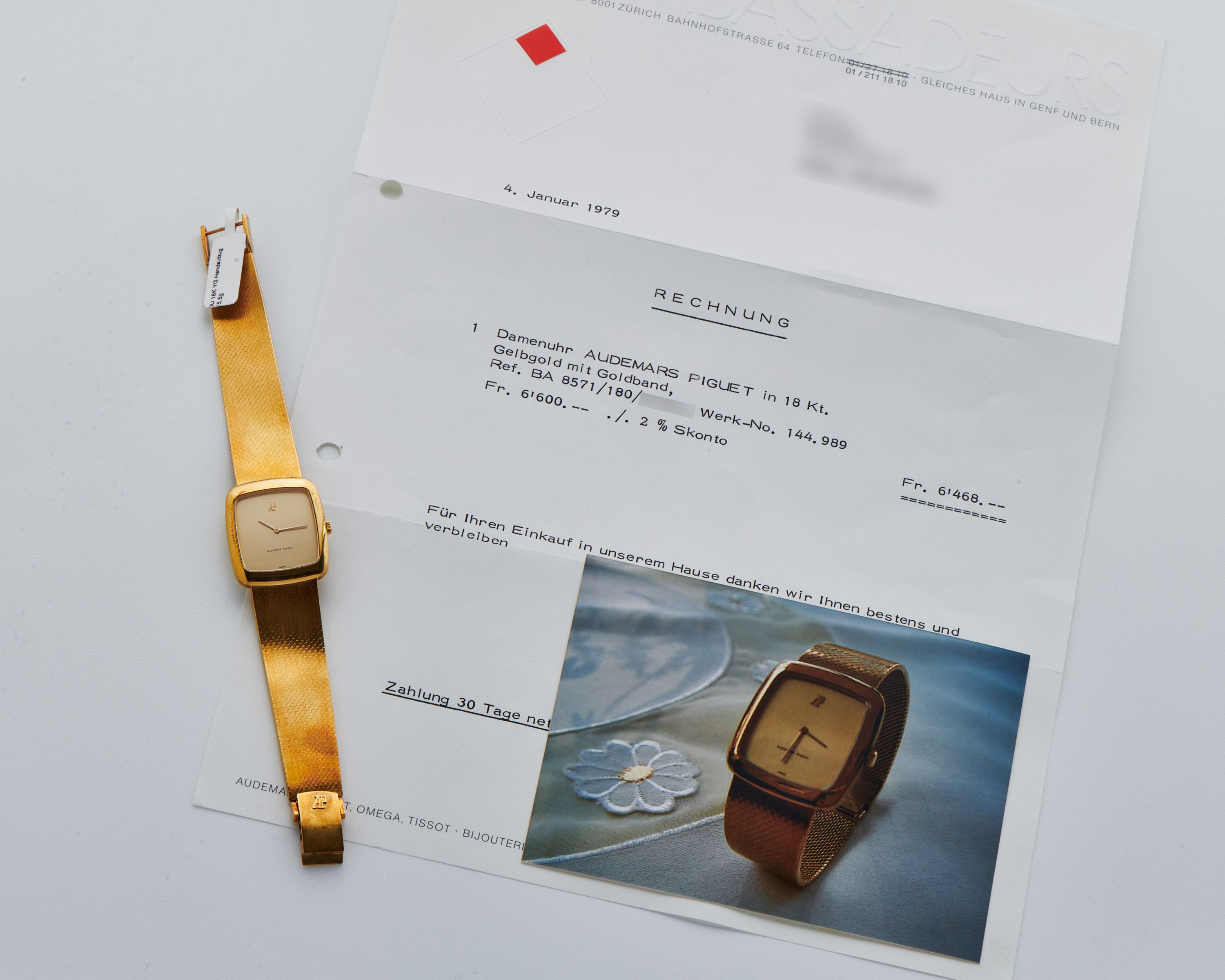 Ineichen Auctioneers - Vertical TV Dial in 18k Yellow Gold